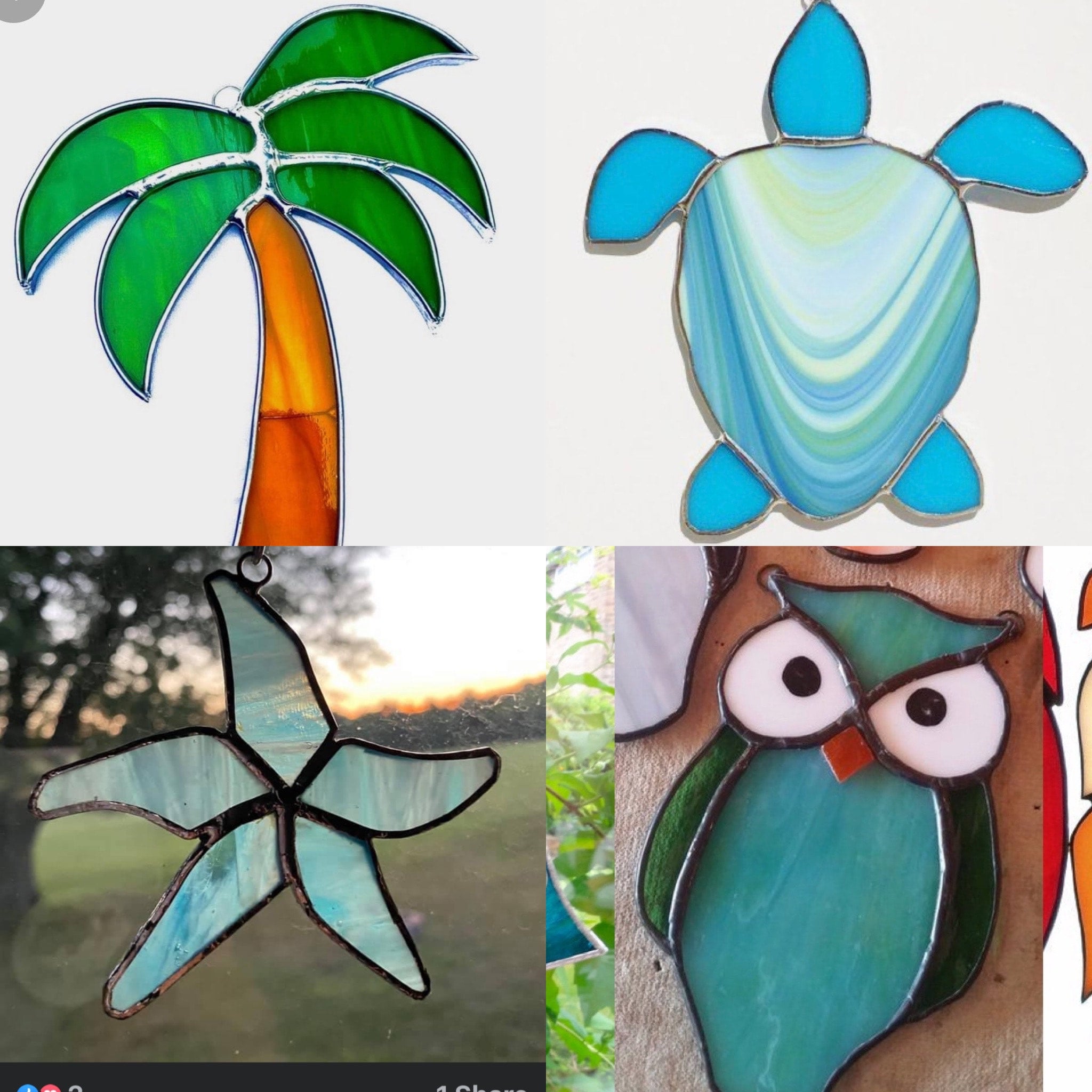 End of summer Stained glass suncatchers | Uncle Dave’s Art Studio