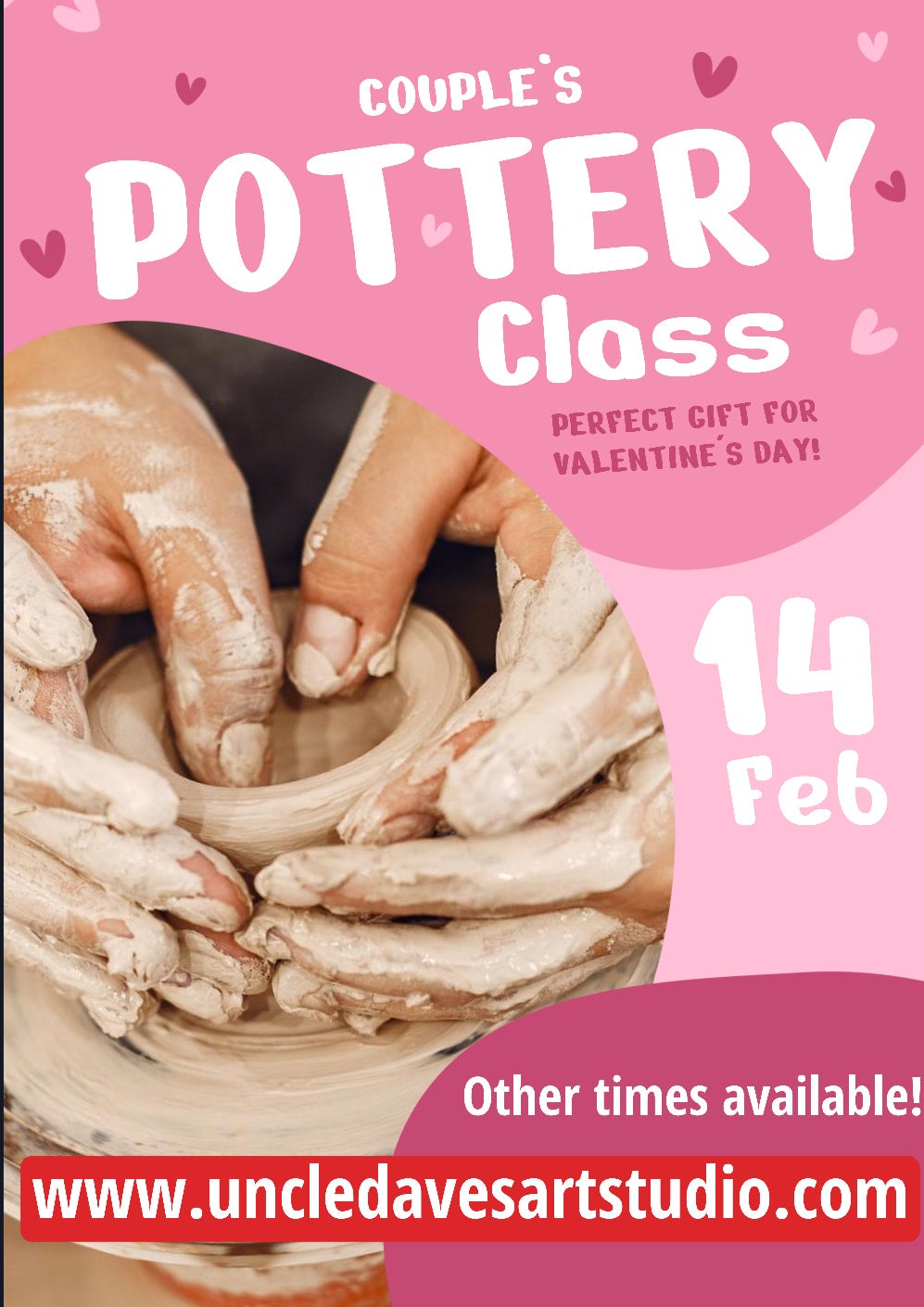 Couples pottery class (two lessons one price) | Uncle Dave’s Art Studio