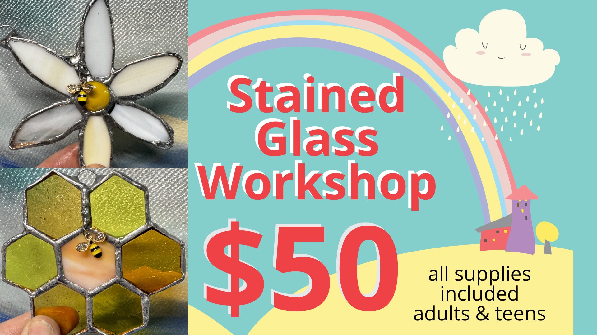 Stained glass suncatcher workshop 4/6 | Uncle Dave’s Art Studio