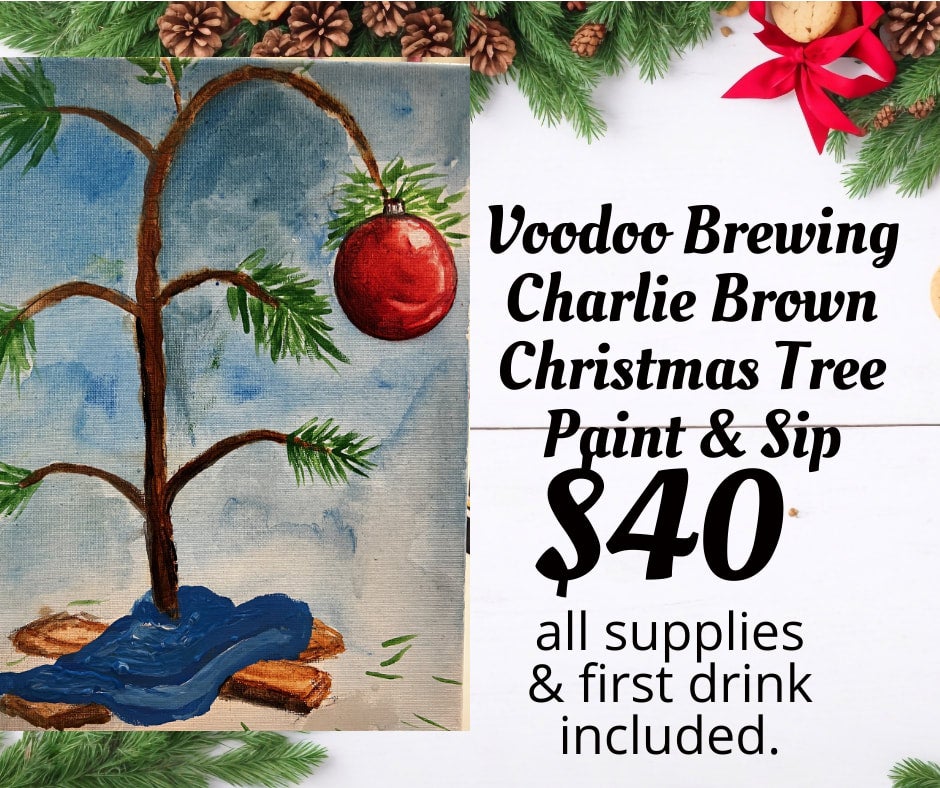 Voodoo Brewing Charlie Brown Christmas tree | Uncle Dave’s Art Studio